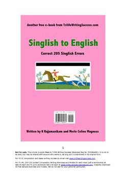 Singlish to English : correct 205 Singlish errors