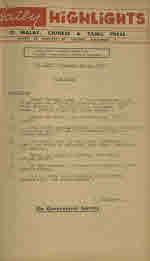 Daily highlights of Malay, Chinese & Tamil press, no. 32/65 (May 11, 1965)