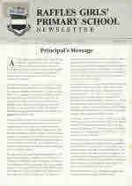 Raffles Girls' Primary School newsletter, v. 5, no. 1 (Feb. 1992)